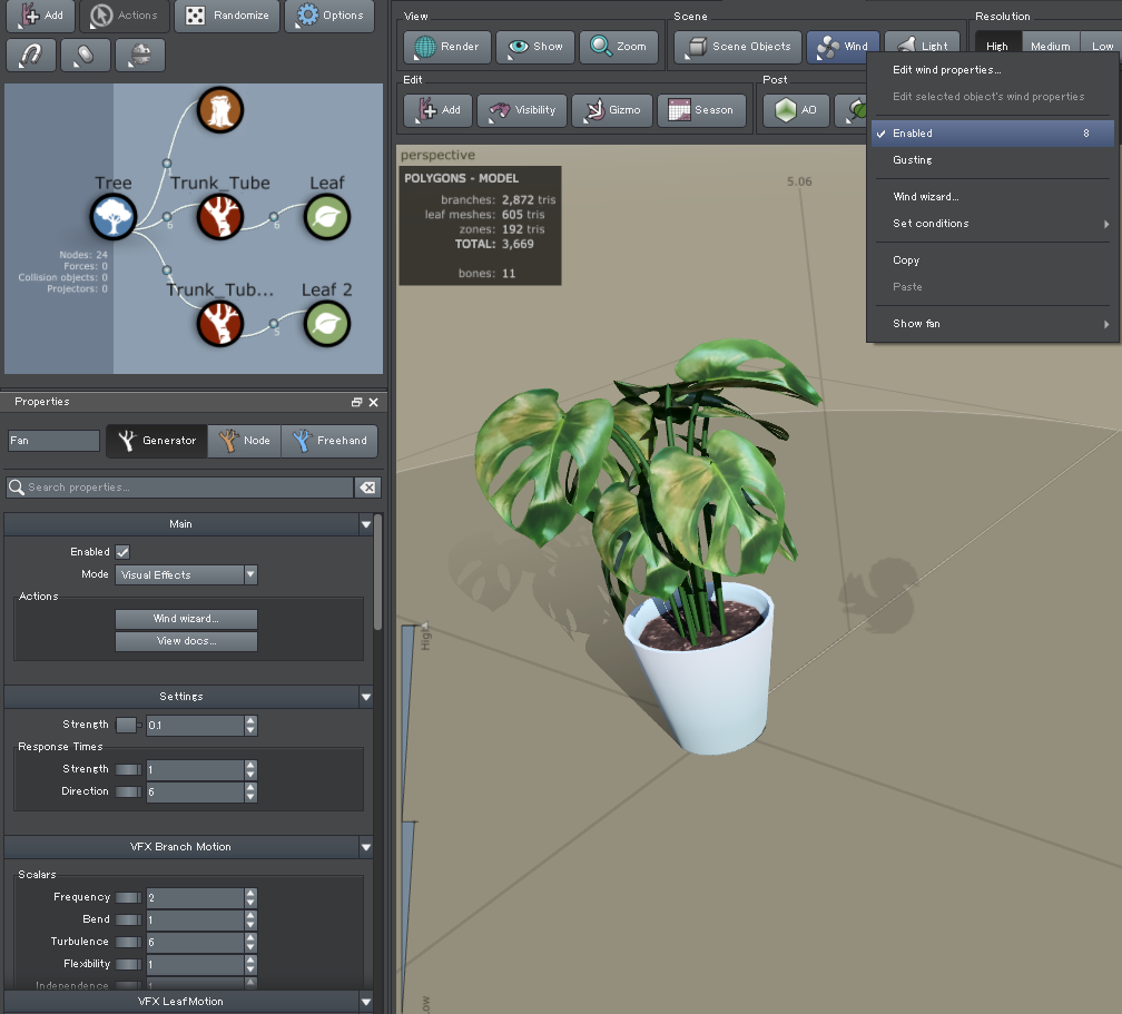 SpeedTree 観葉植物: 雑記とことこ