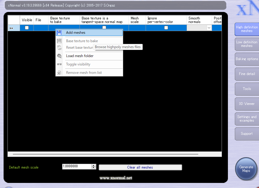 Xnormal 頂点カラー（ポリペイント）からテクスチャを作成: 雑記とことこ